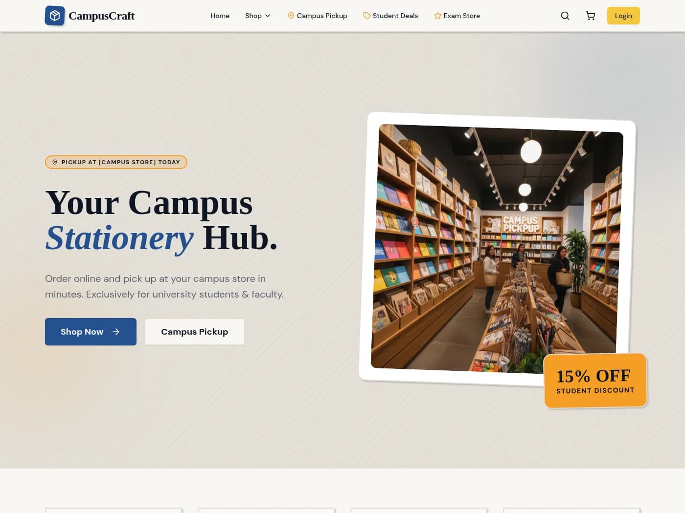 CampusCraft Stationery Store