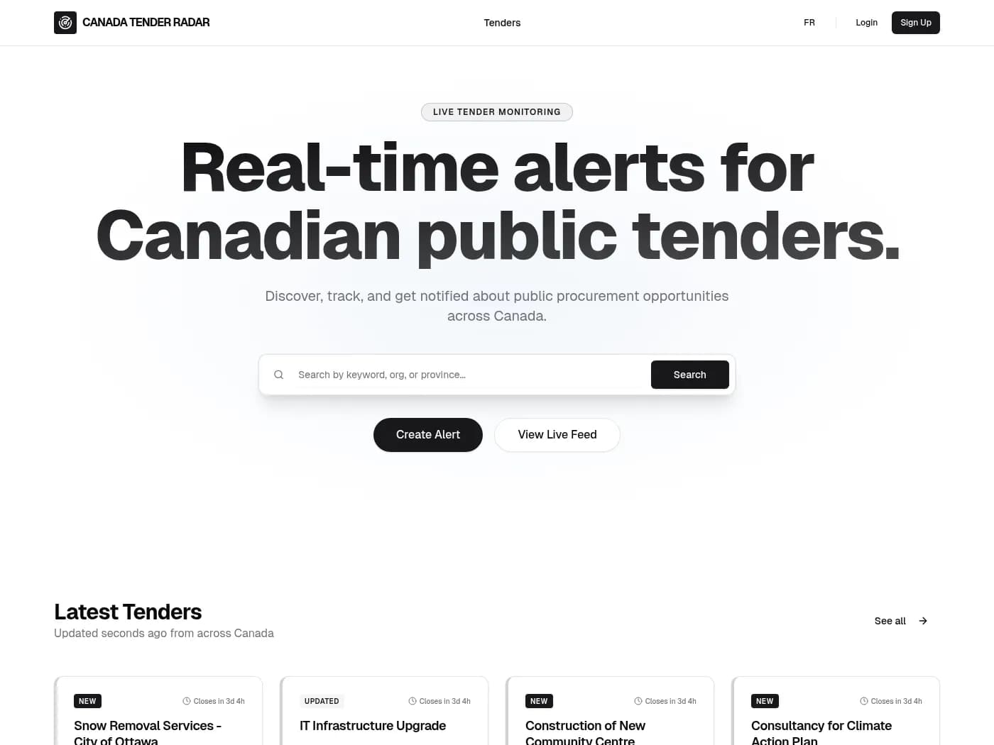 Canada Tender Radar