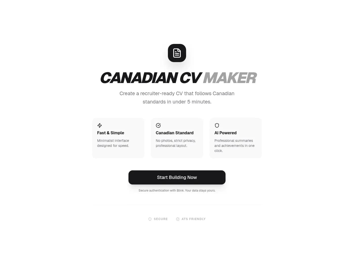 Quick CV Builder
