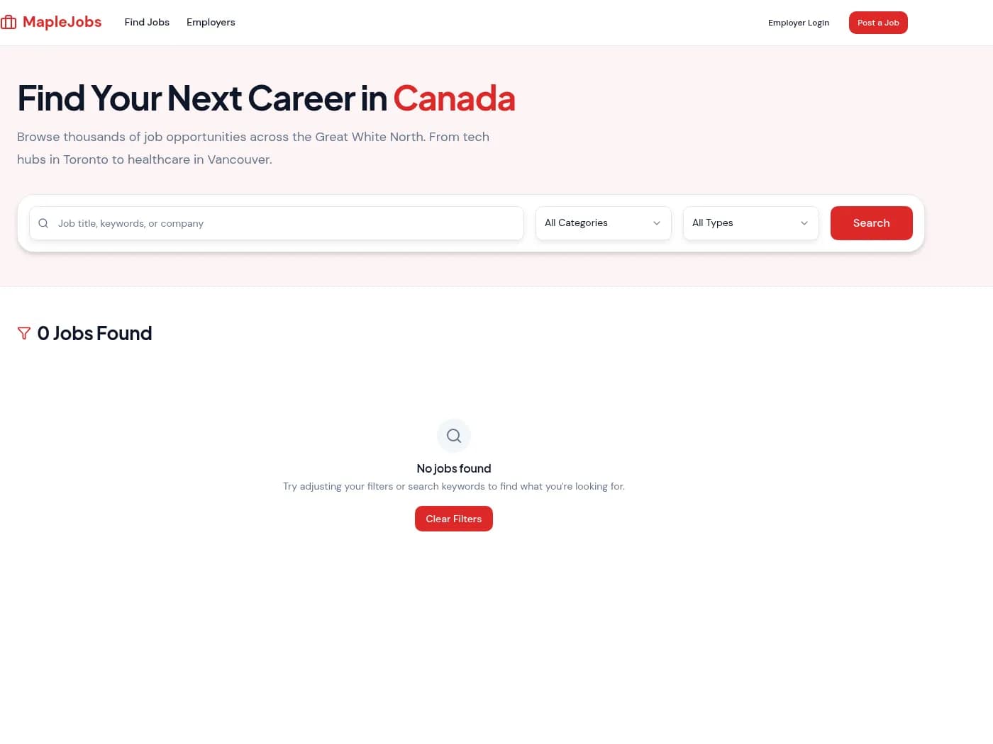 MapleJobs Board