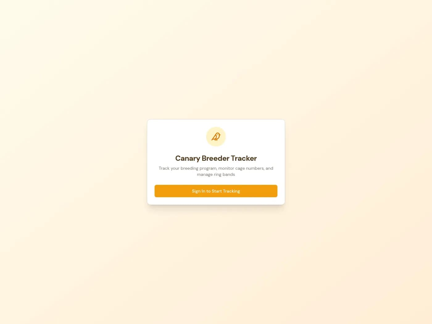 Canary Breeder Tracker