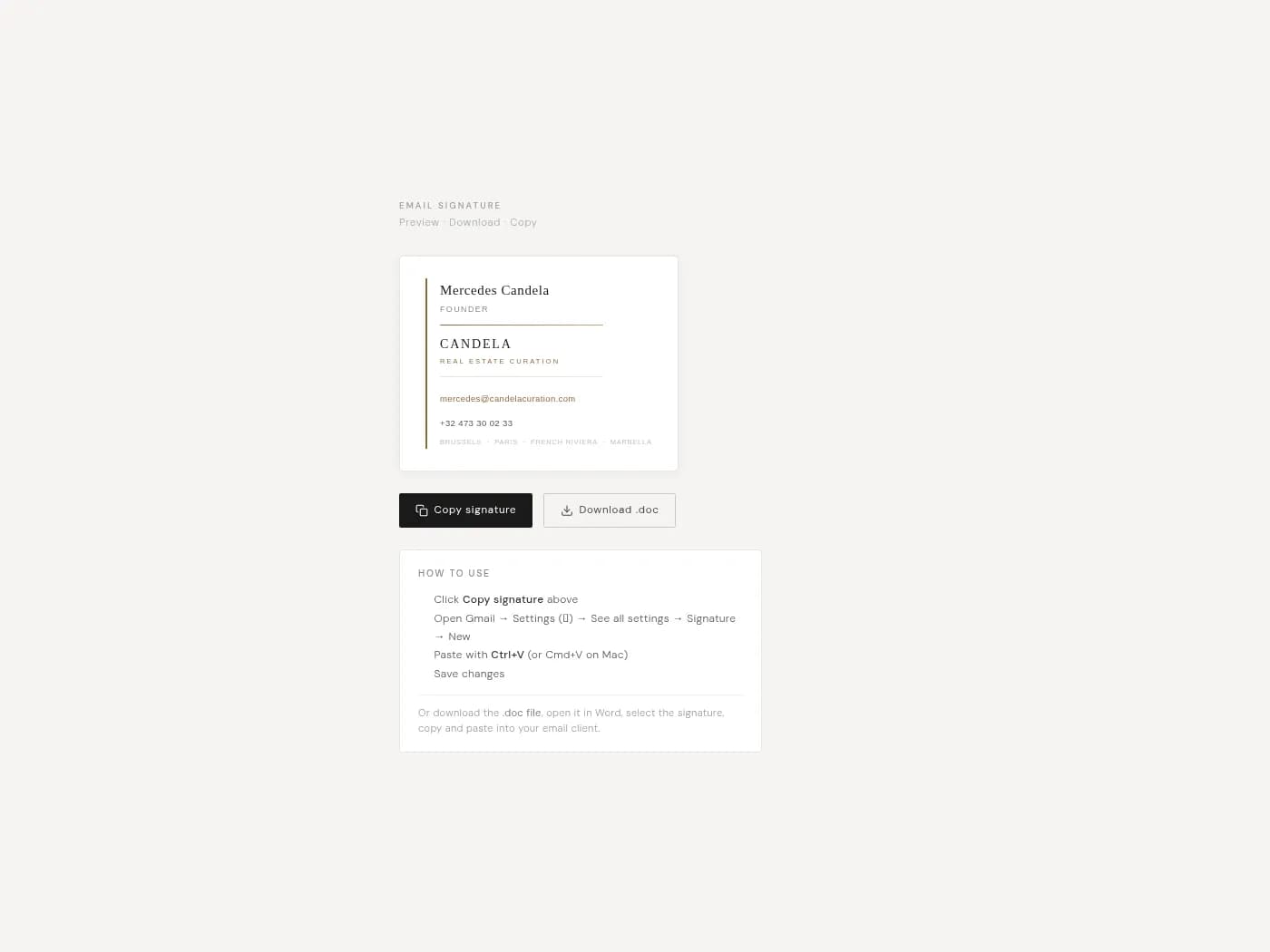 Candela Curation Sign-In