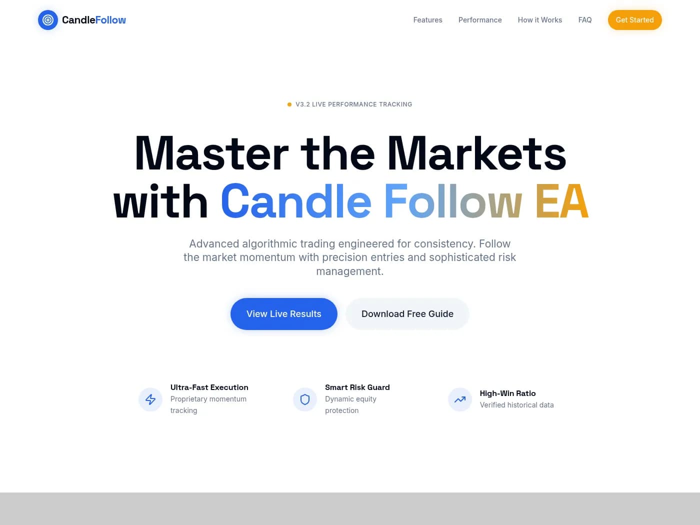 CandleFollow EA Landing