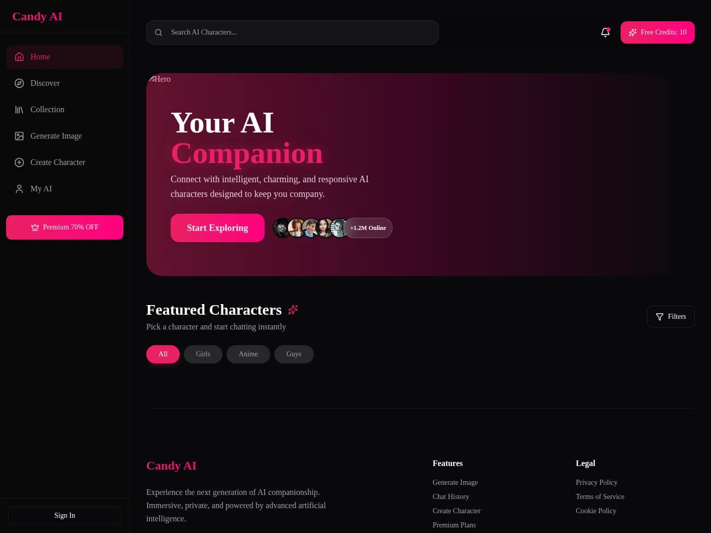 CandyAI Free Chat Clone