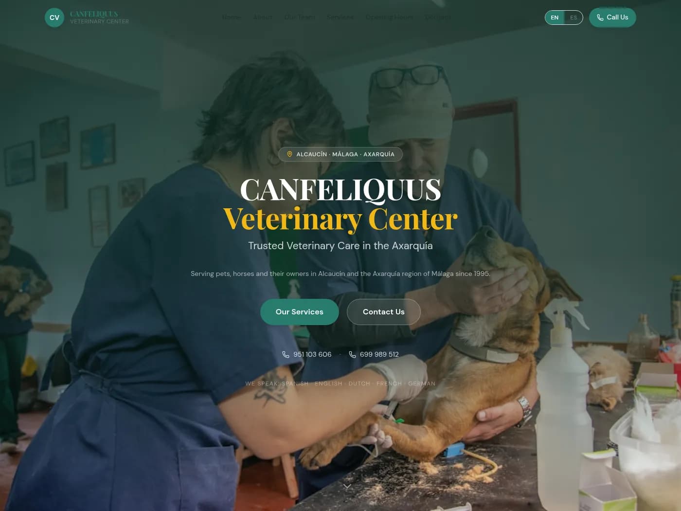 Canfeliquus Vet Center Site