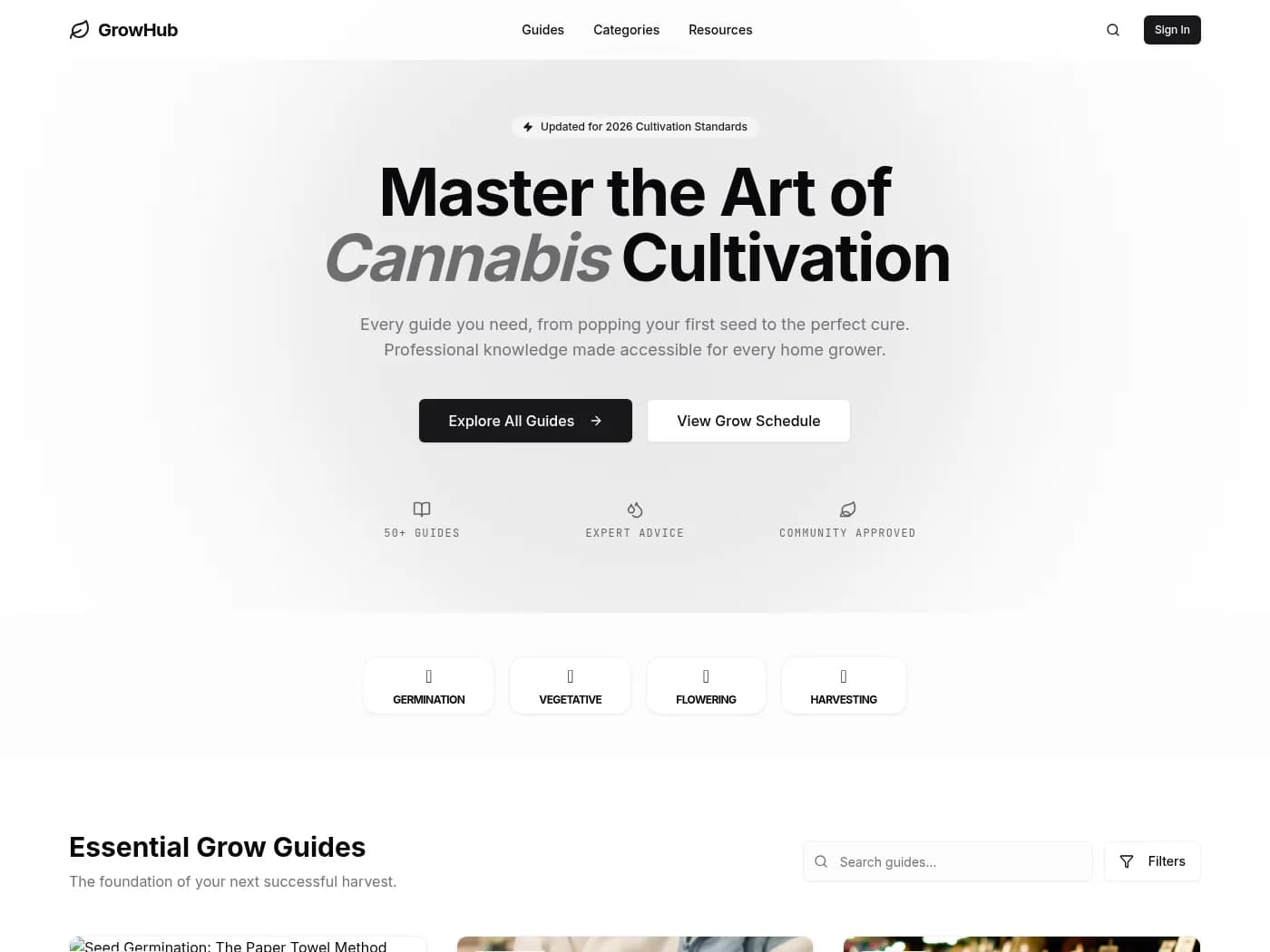 Cannabis Grower's Guide Hub