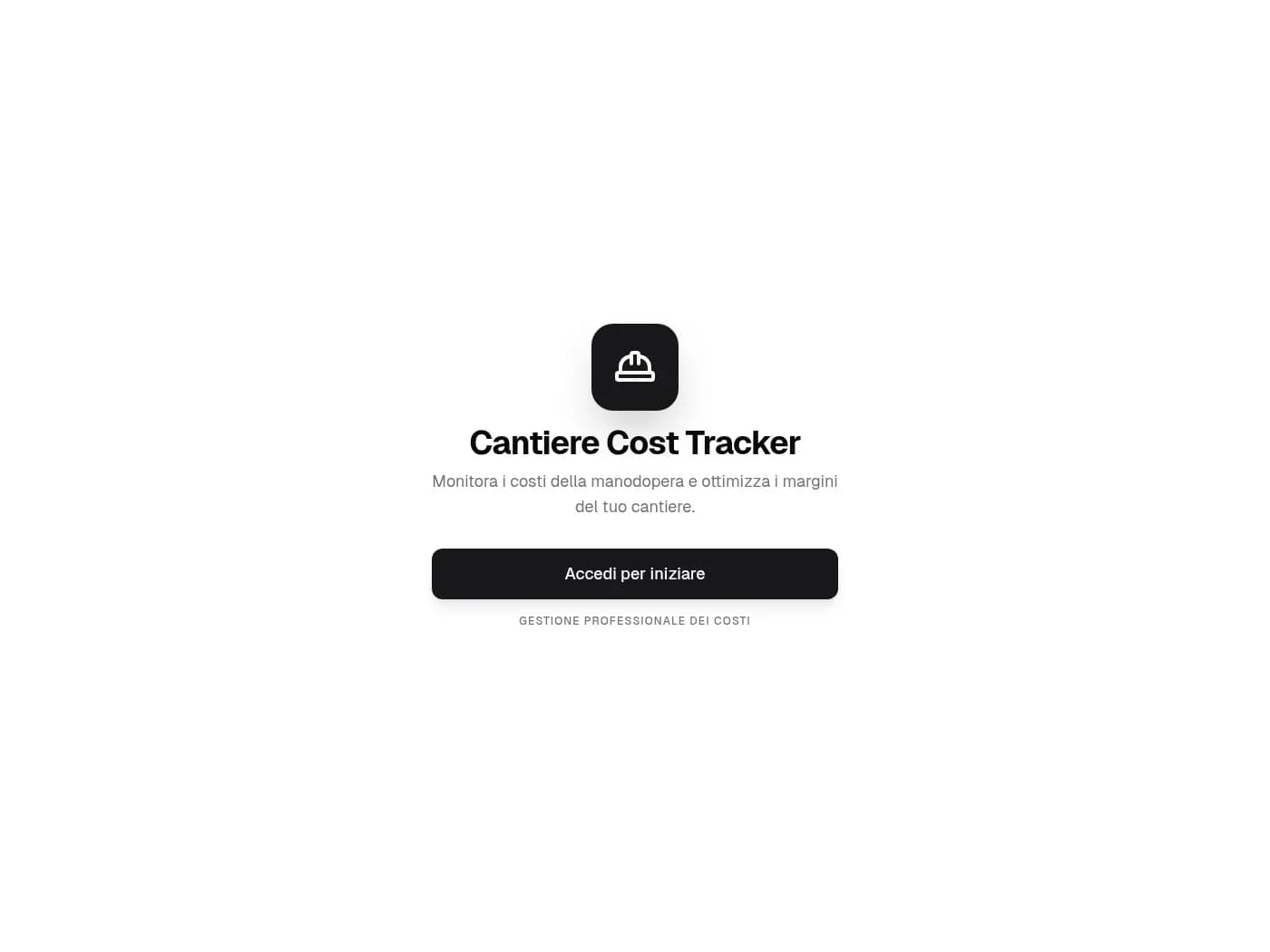 Cantiere Cost Tracker