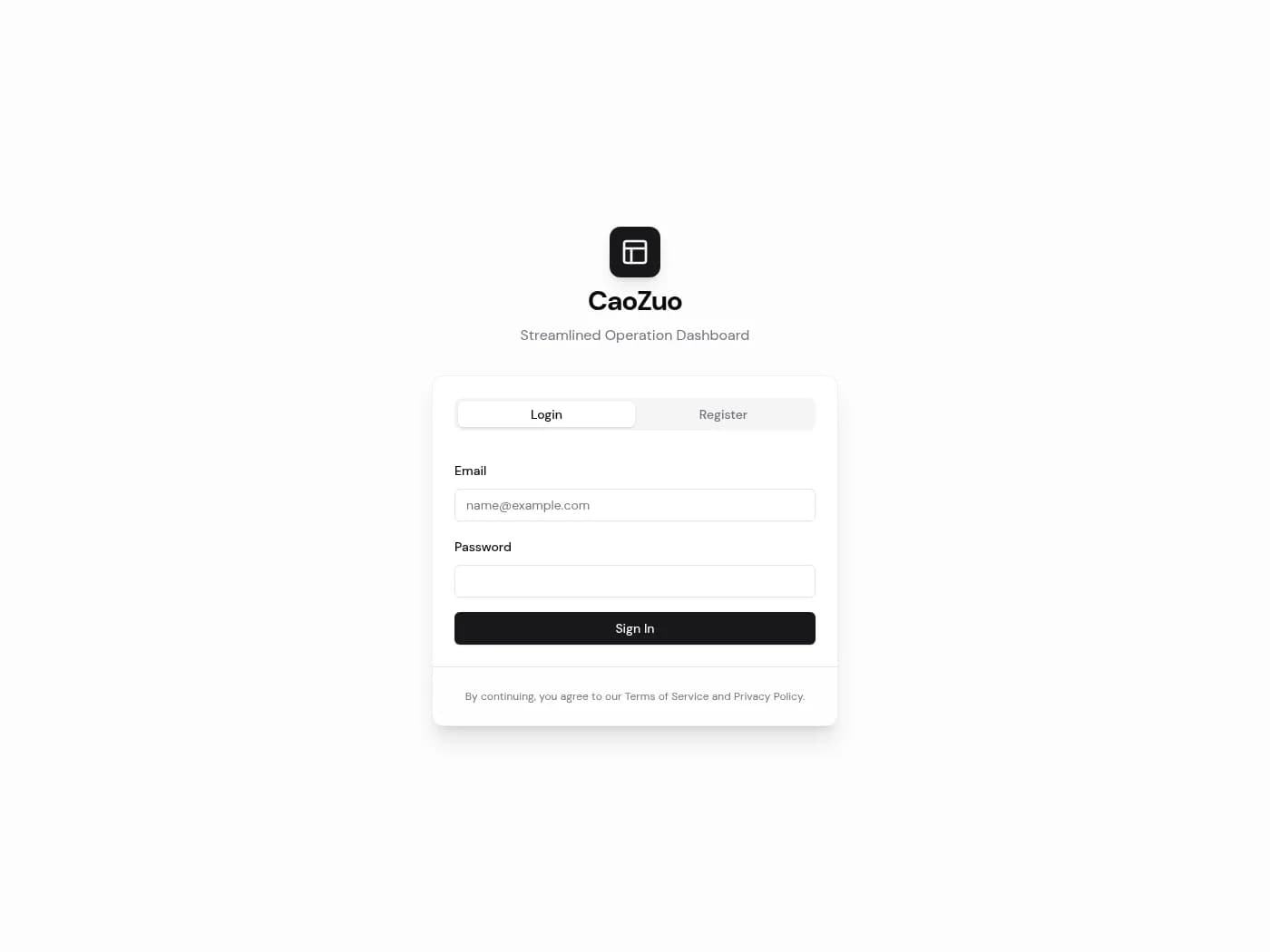 CaoZuo Dashboard