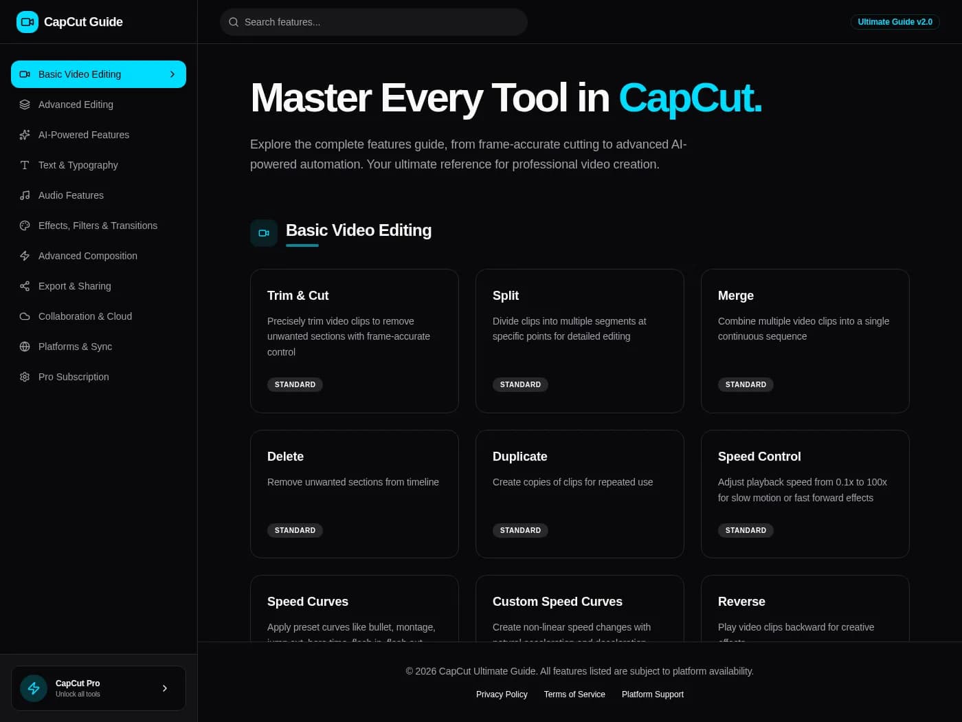CapCut Ultimate Features Guide