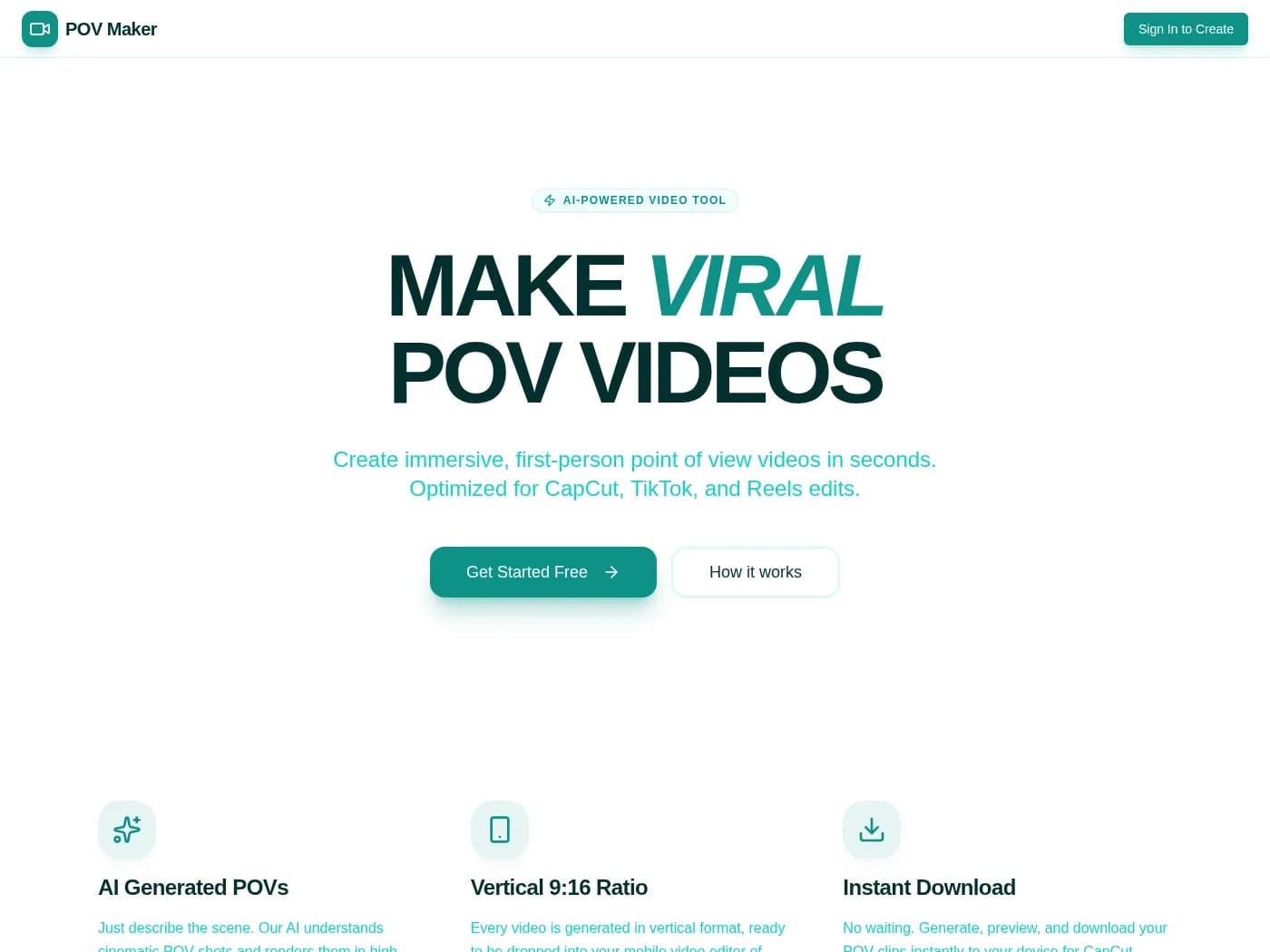 CapCut POV Video Maker