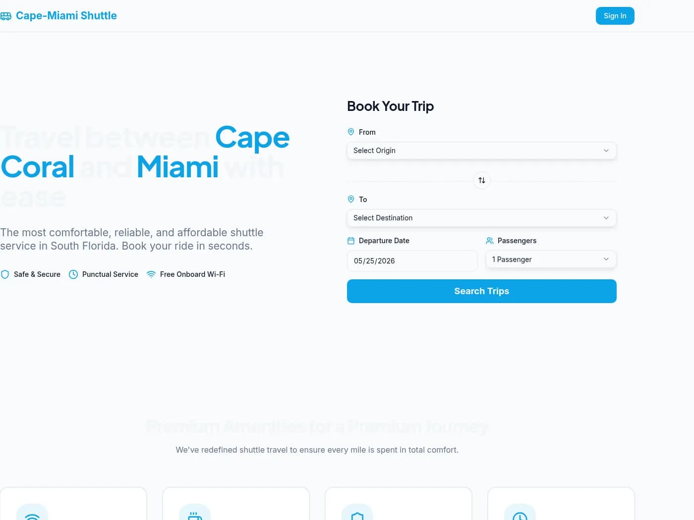 Cape-Miami Shuttle Hub
