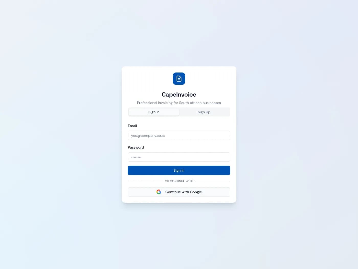 CapeInvoice SaaS