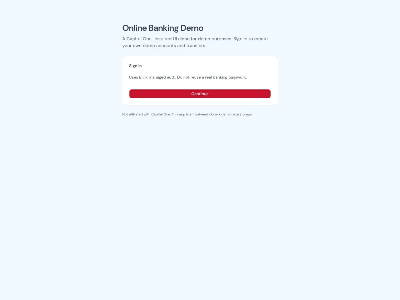 CapOne Web Banking Clone