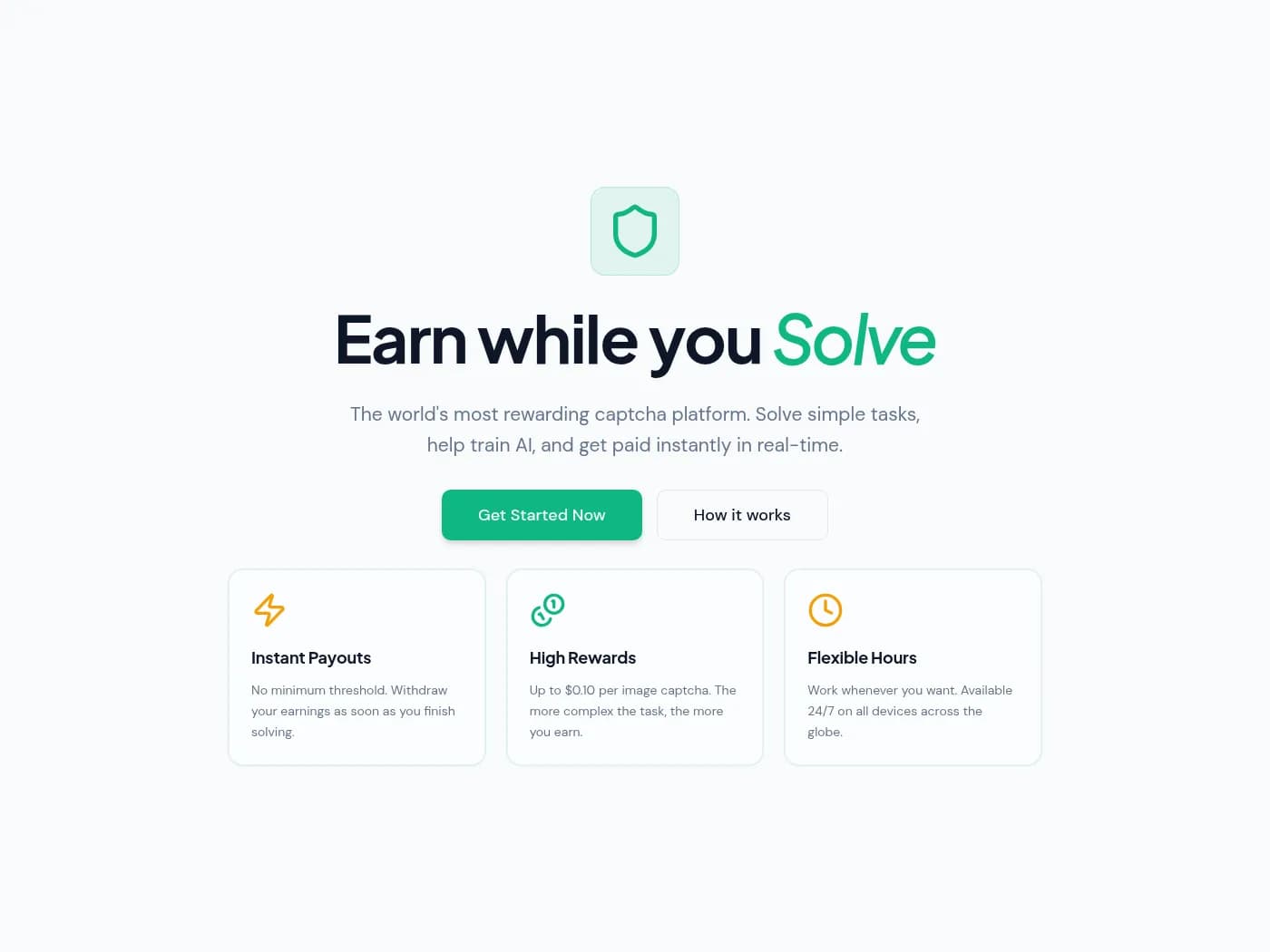 CaptchaEarn Platform
