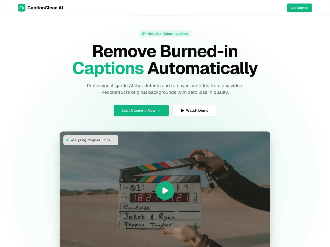 CaptionClean AI