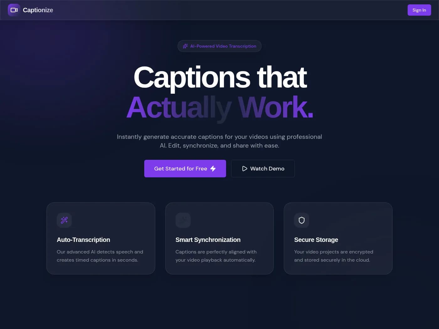 Captionize Video Editor