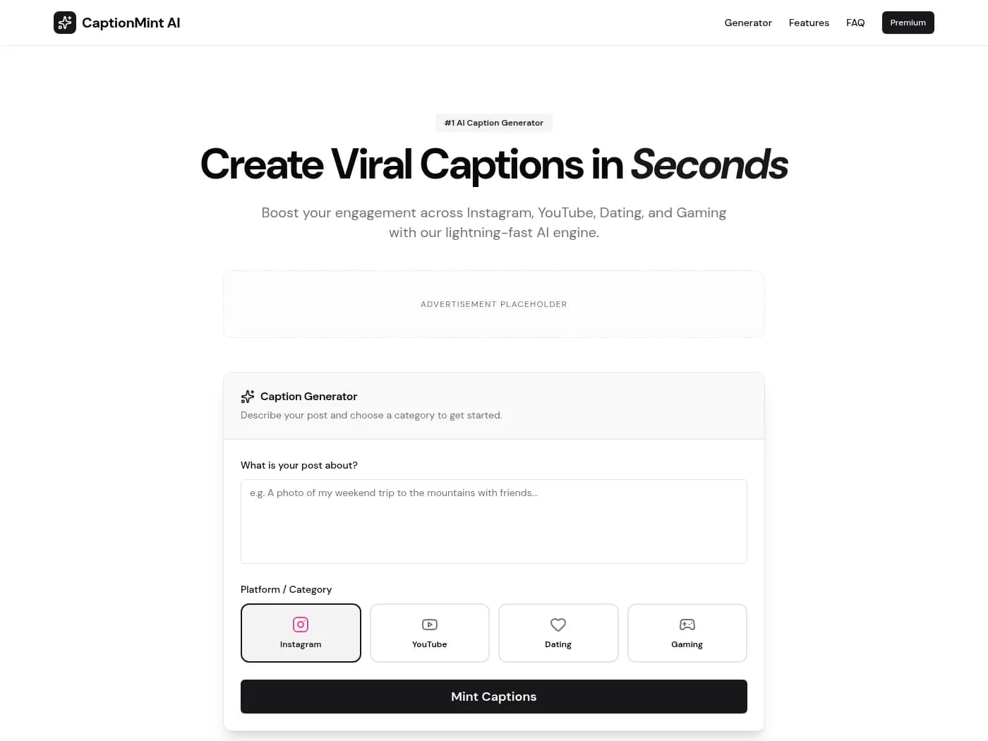 CaptionMint AI