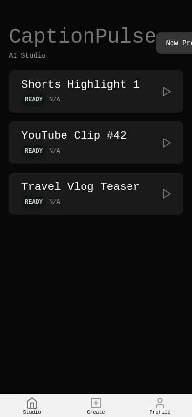CaptionPulse AI Studio