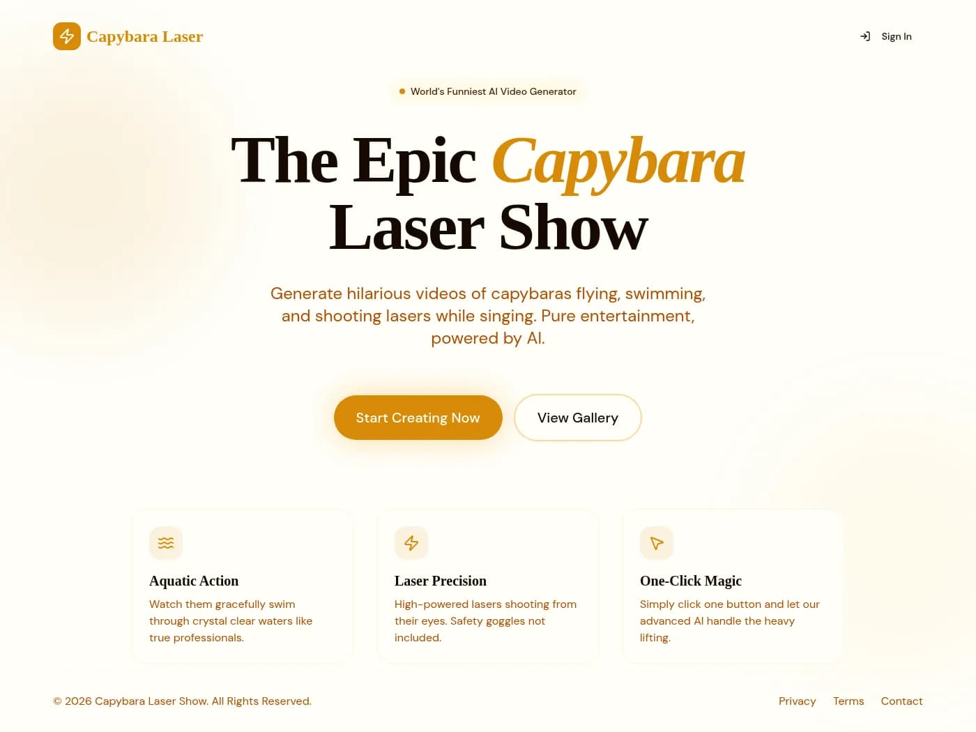 Capybara Laser Show