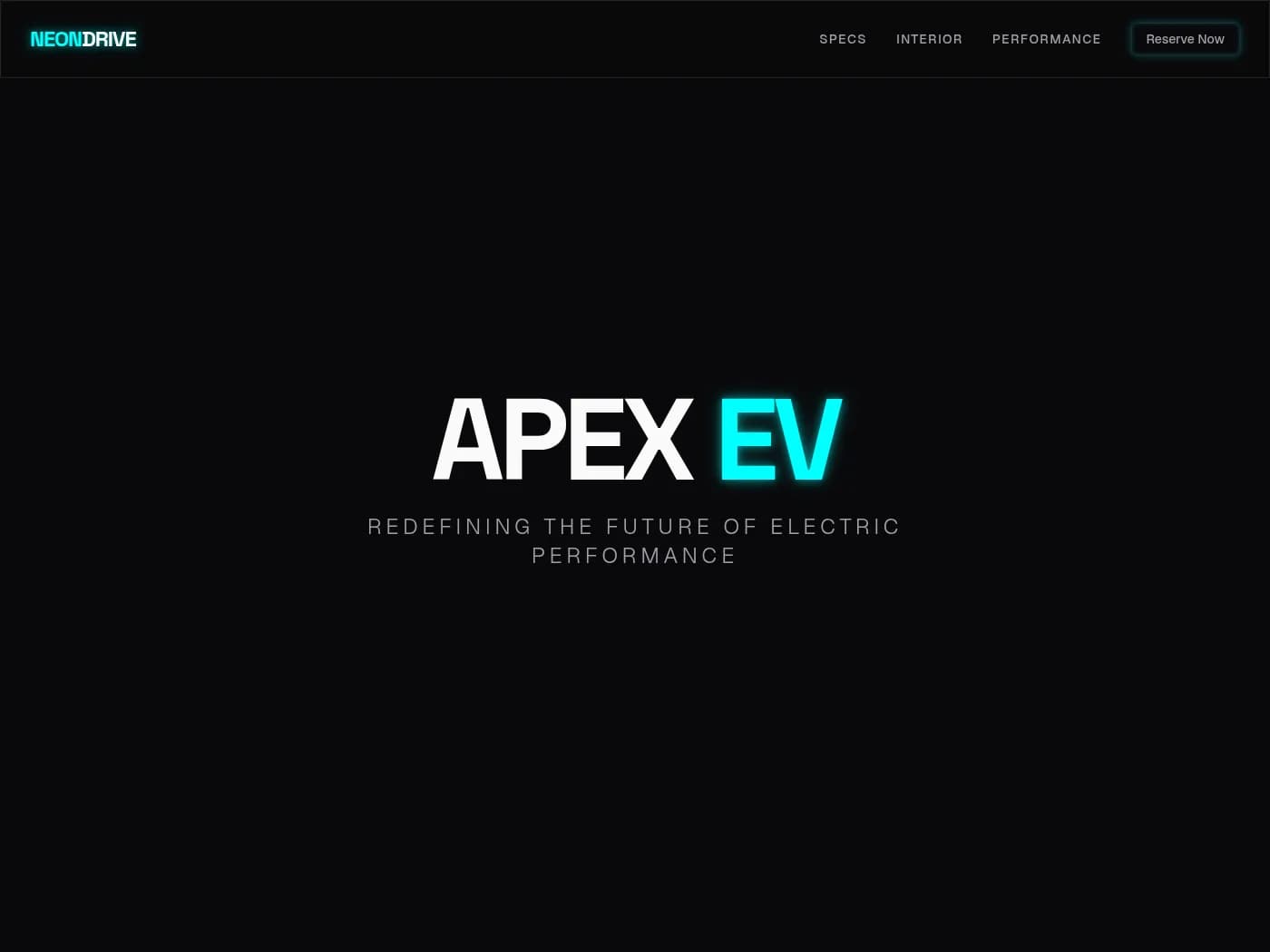 NeonDrive Car Showcase
