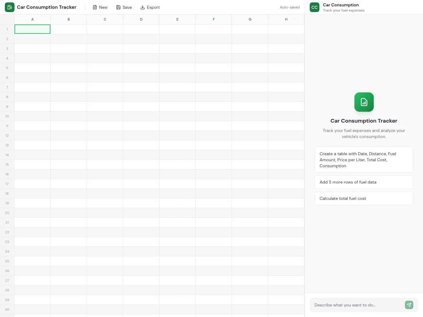Car Consumption Tracker
