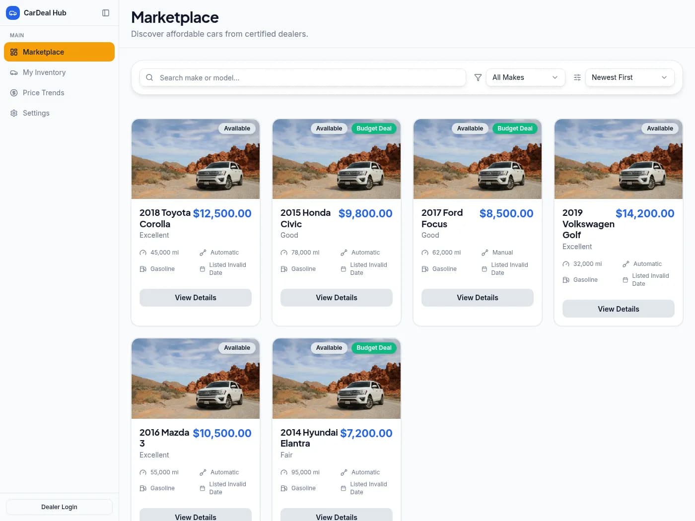 CarDeal Hub