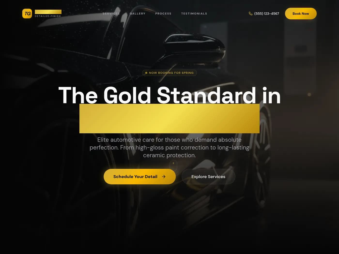 GoldGloss Detailing Website