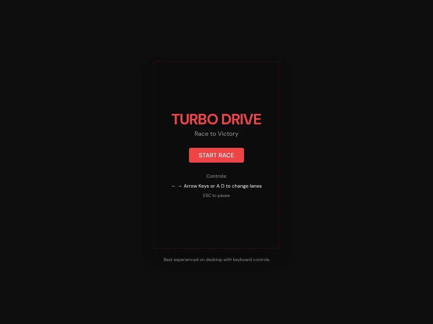 Turbo Drive Car Game