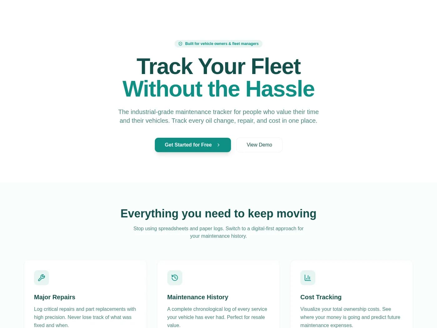 Car Maintenance Tracker