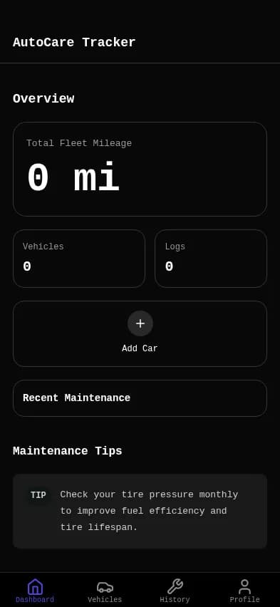 AutoCare Tracker