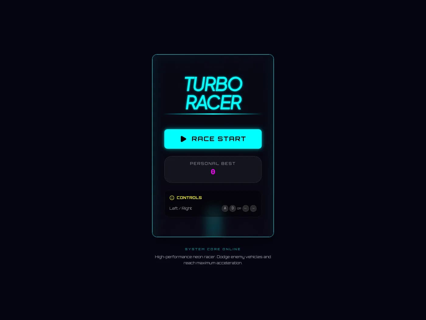 Turbo Racer Game
