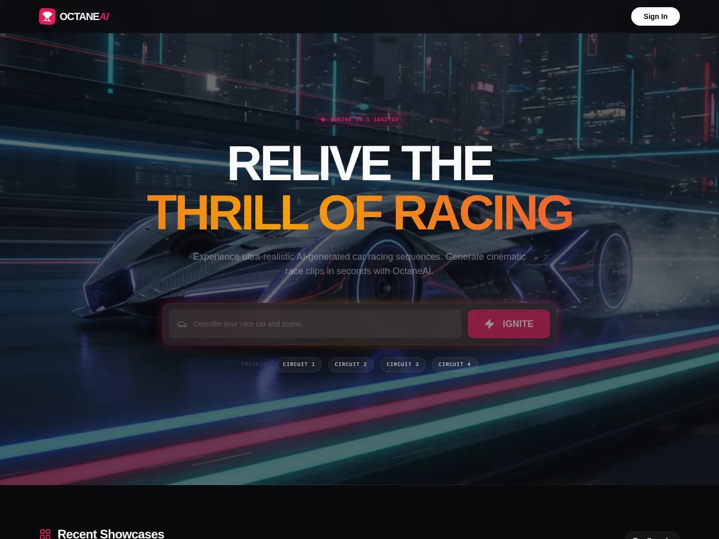 Car Race Video Showcase
