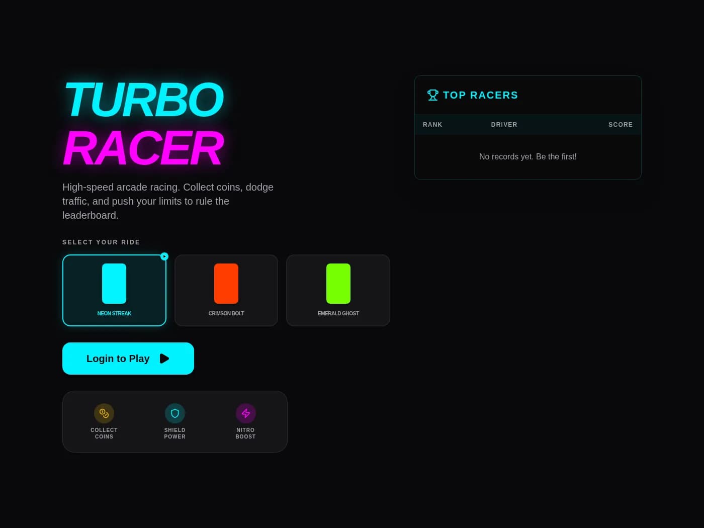 Turbo Racer Game