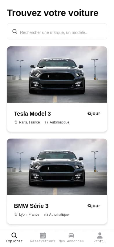 AutoRent Mobile App