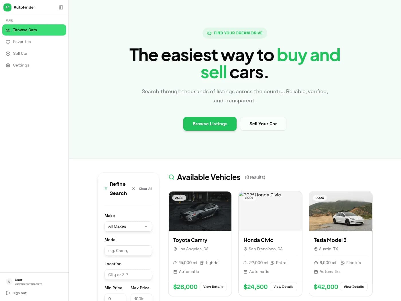 AutoFinder App