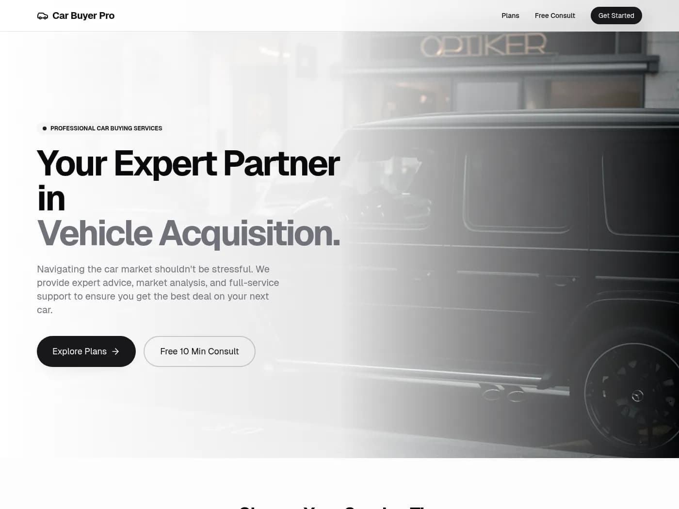 Car Buyer Pro Landing
