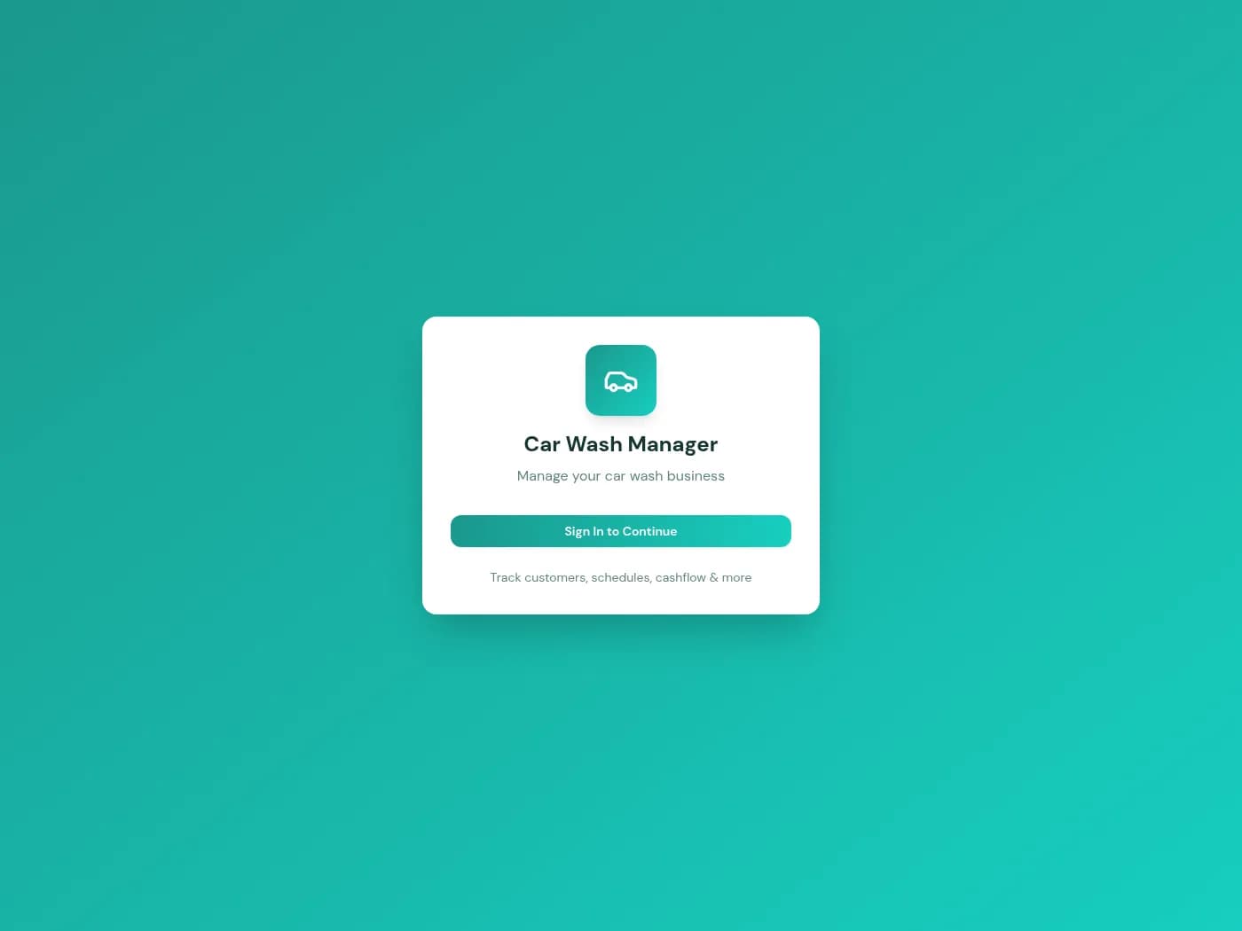Car Wash Manager