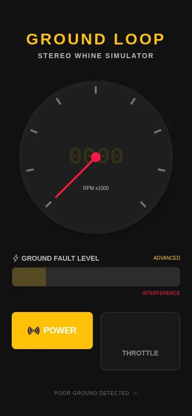 Car Stereo Whine Simulator