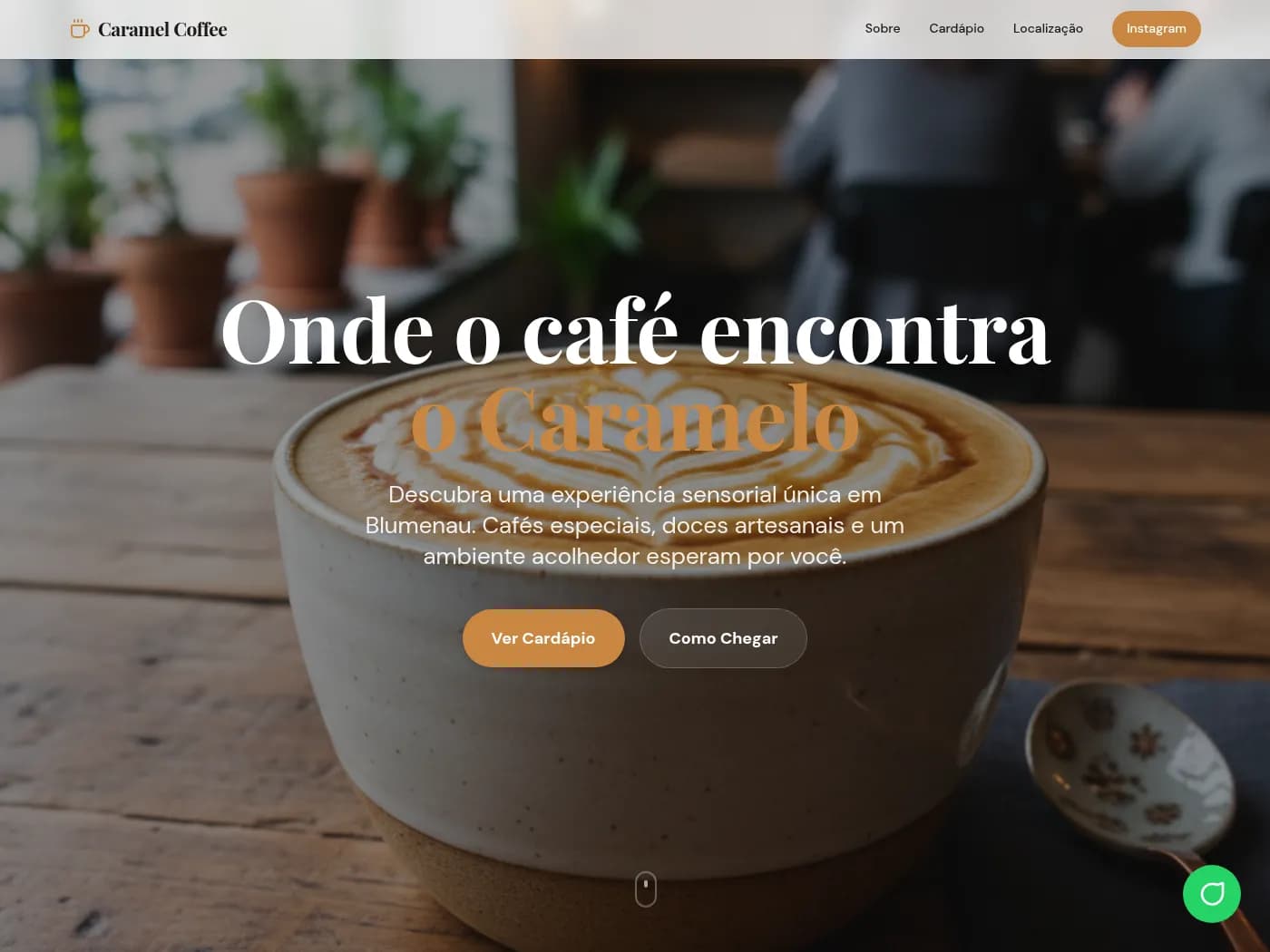 Caramel Coffee Café Site