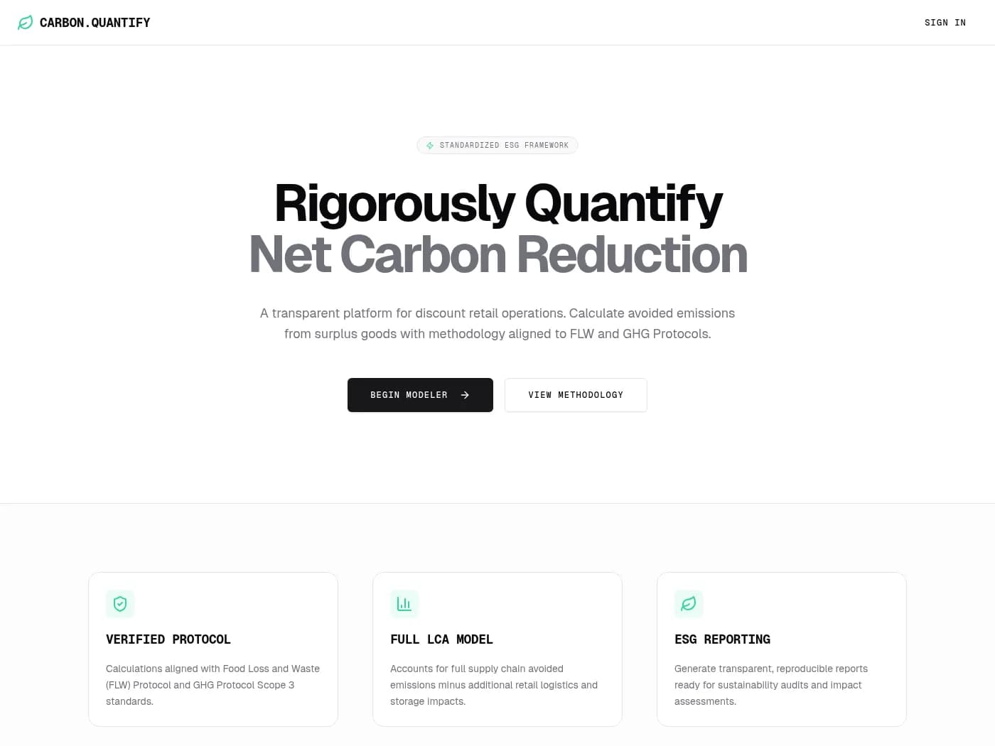 Carbon Quantify Modeler