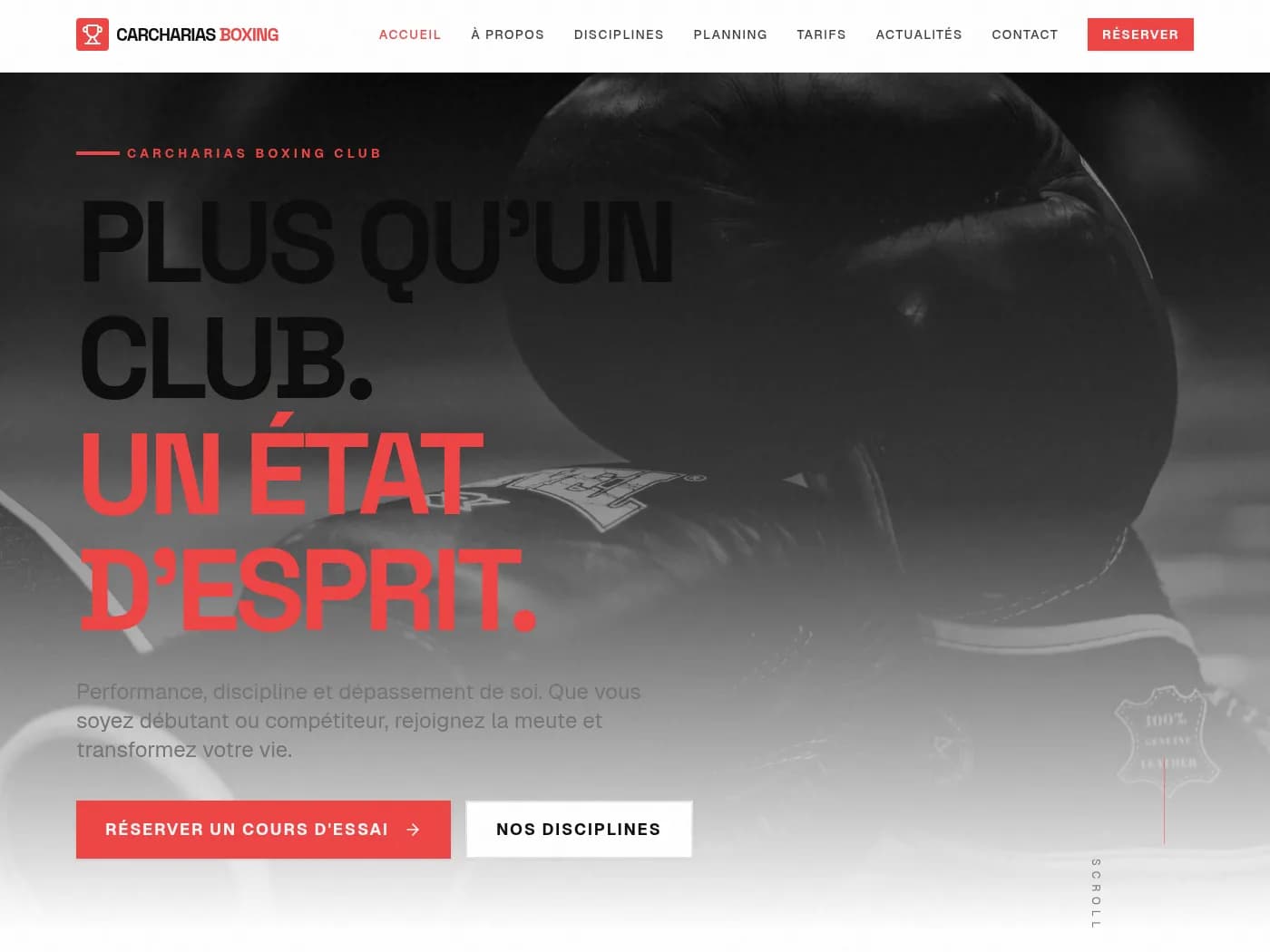 Carcharias Boxing Website