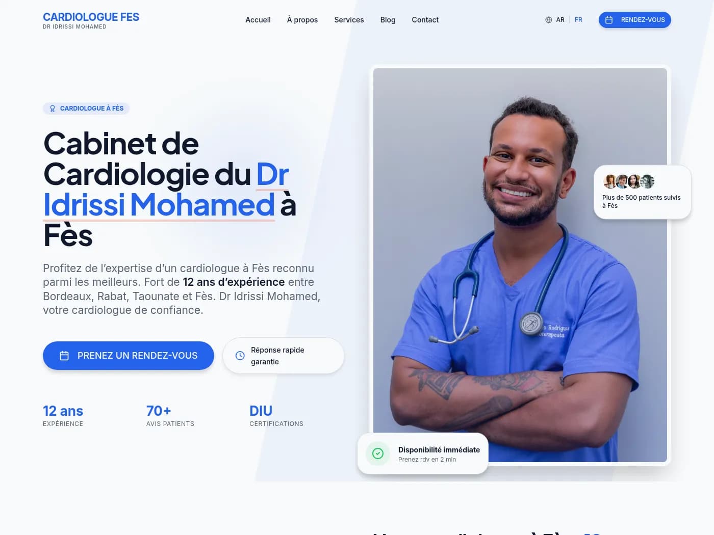 CardioFès Landing Page