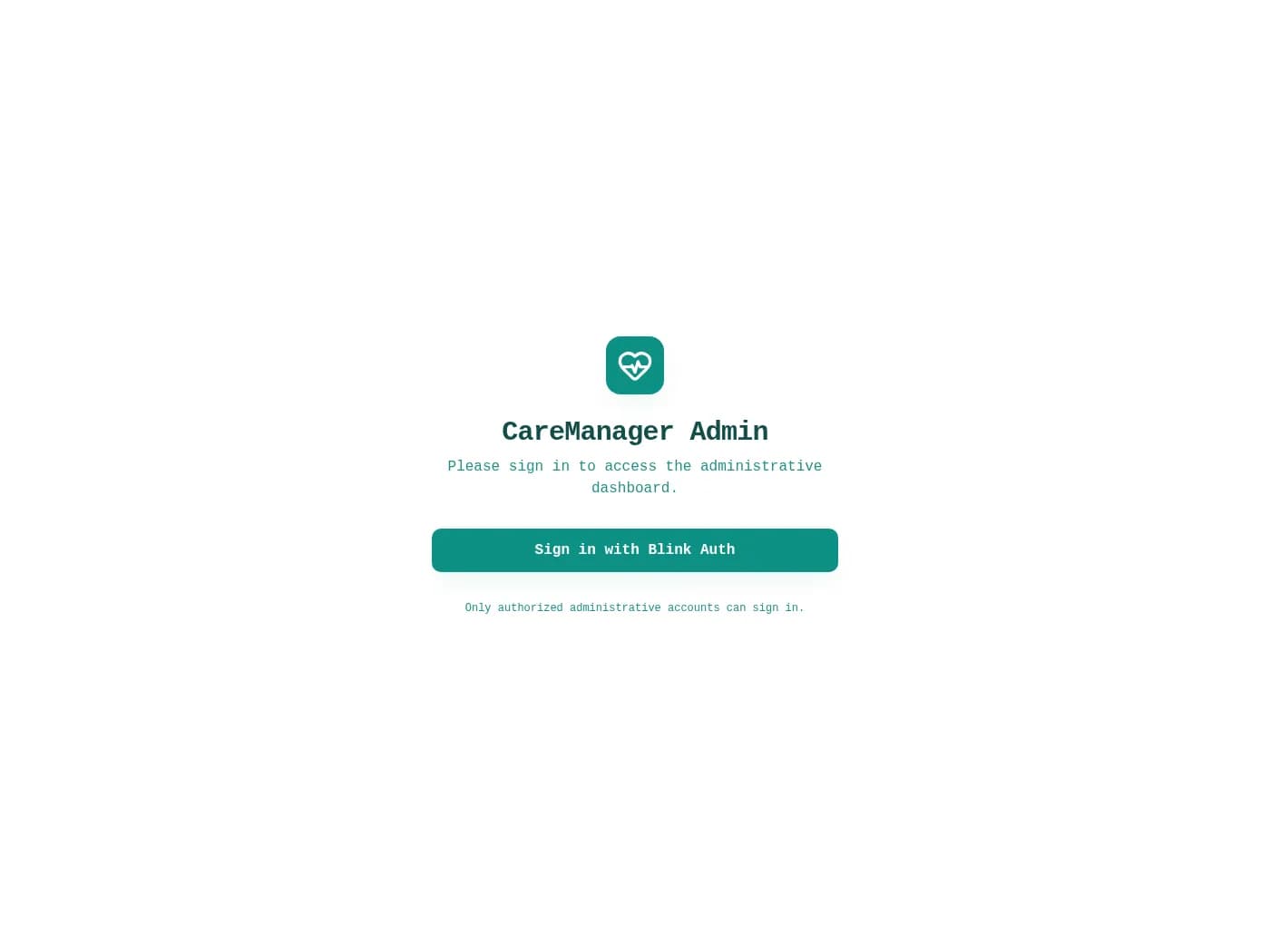 Care Manager Admin Panel