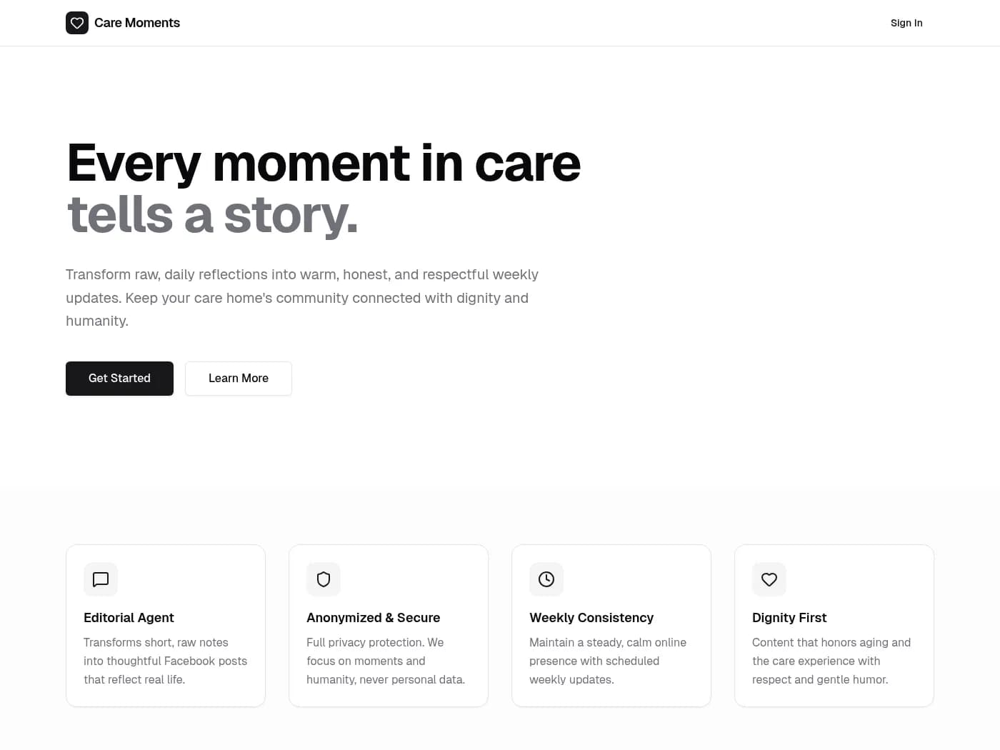 Care Moments Editorial Agent