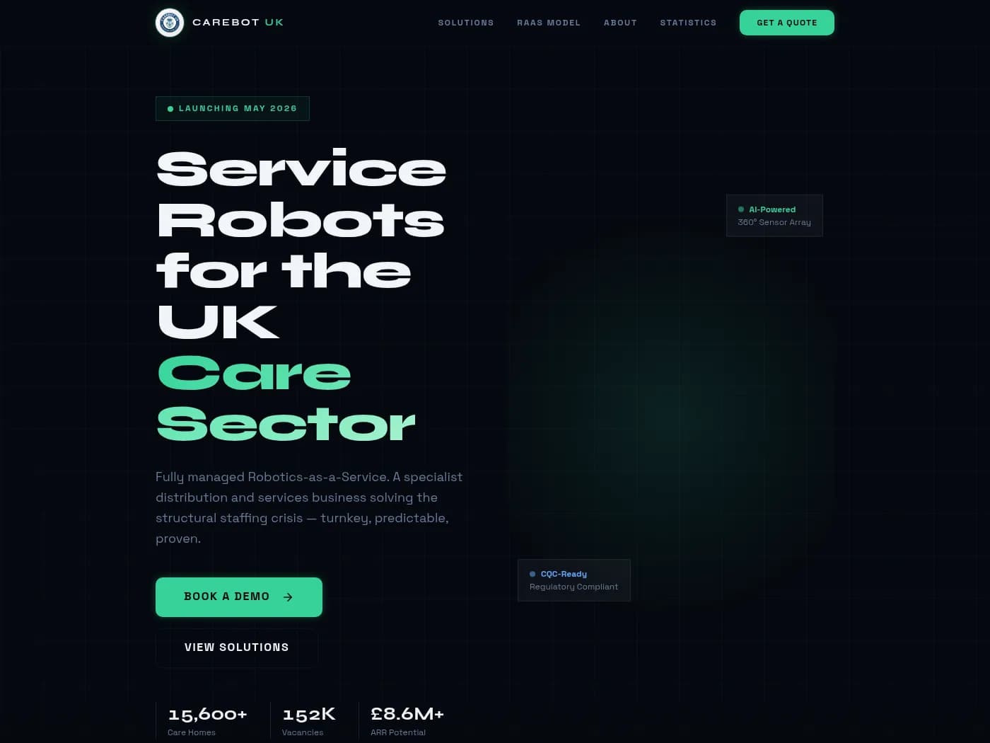 CareBot UK Website