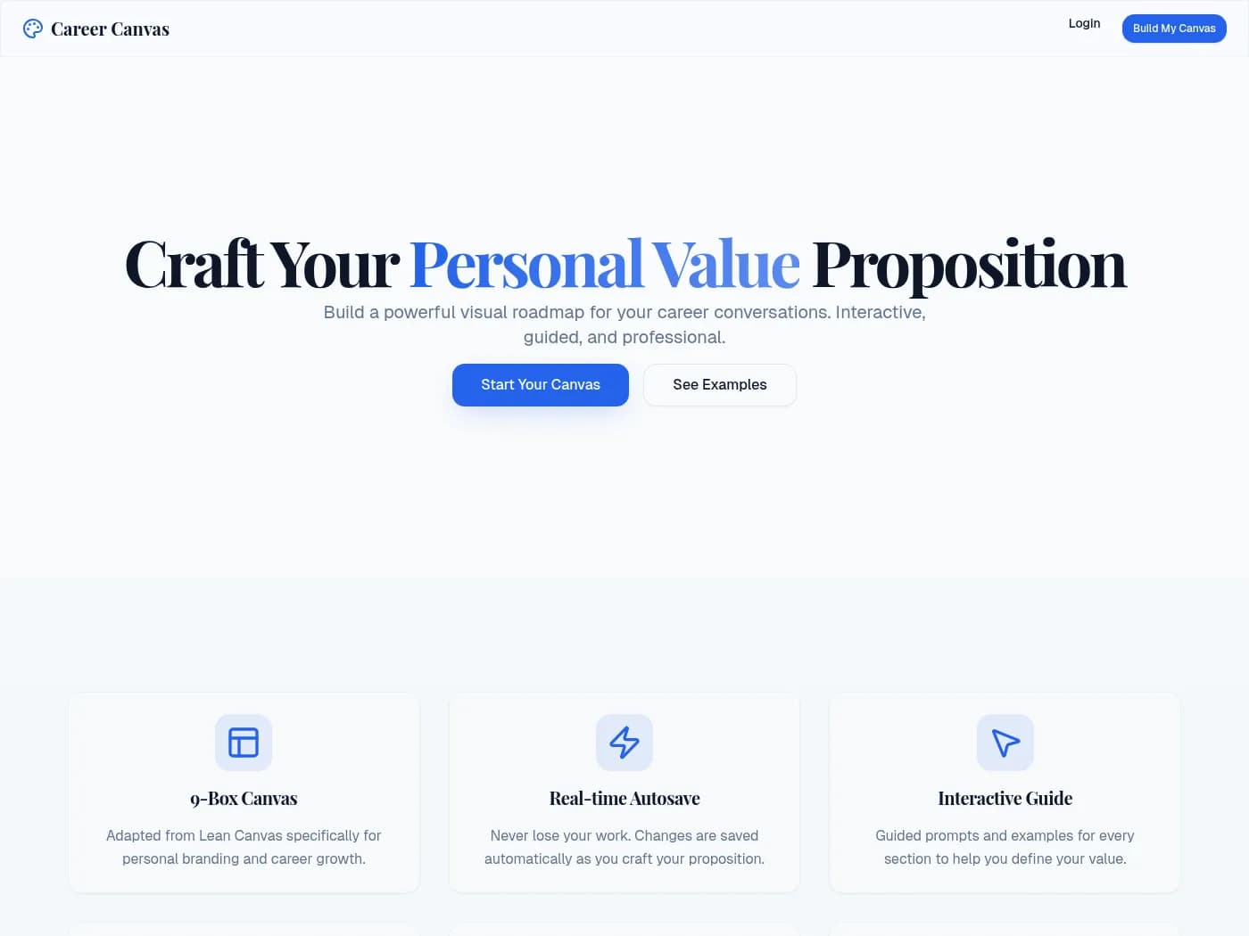 Career Canvas App
