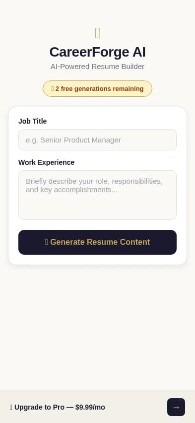 CareerForge AI