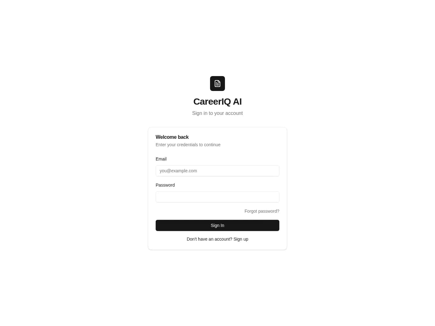 CareerIQ AI Web App