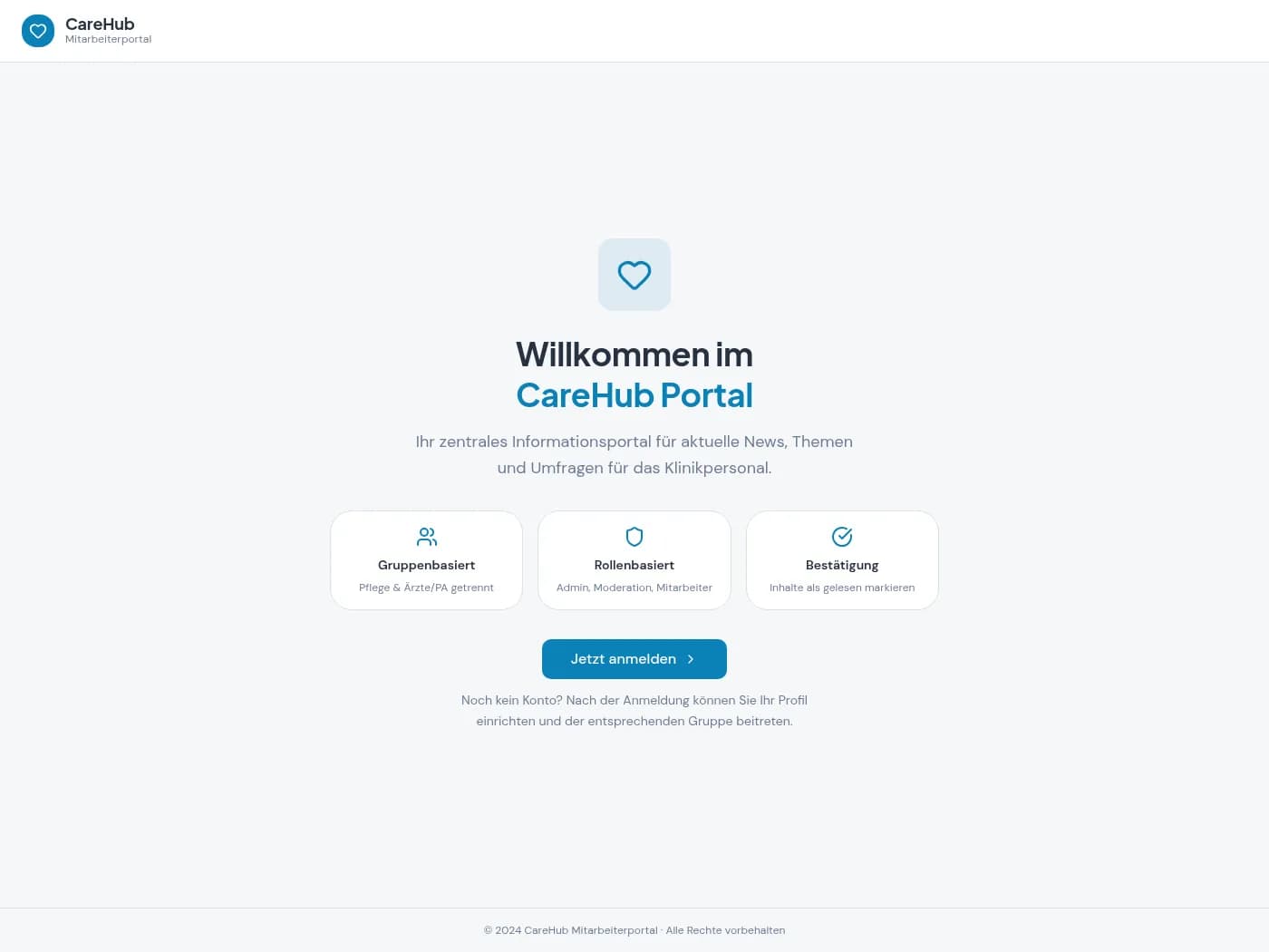CareHub Mitarbeiterportal