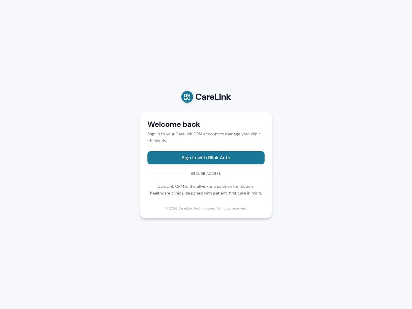 CareLink CRM Home